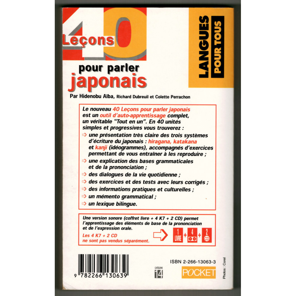 Acheter livre apprentissage 40 leçons pour parler Japonais